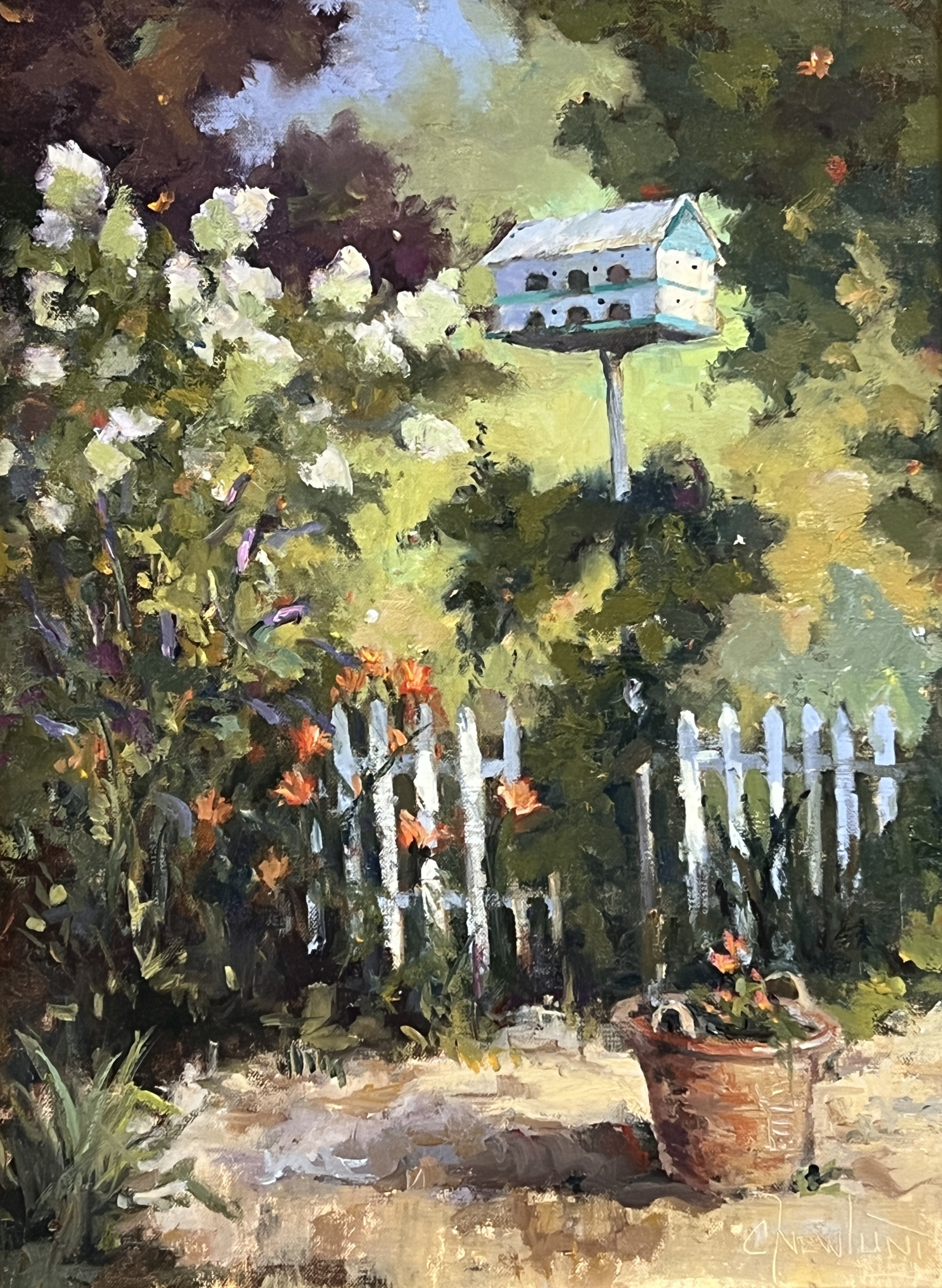 "Pollinator Paradise" Oil, 16x12 - Brown County Art Guild