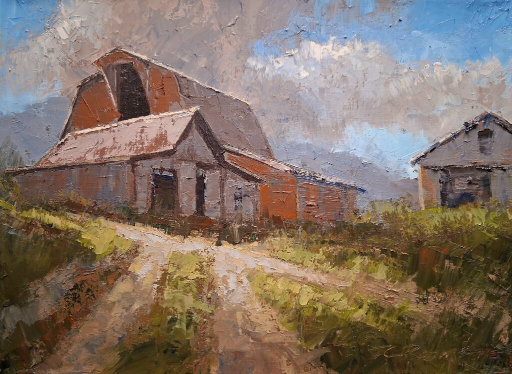 "Upper Salt Creek Farm" Oil, 9x12 - Brown County Art Guild
